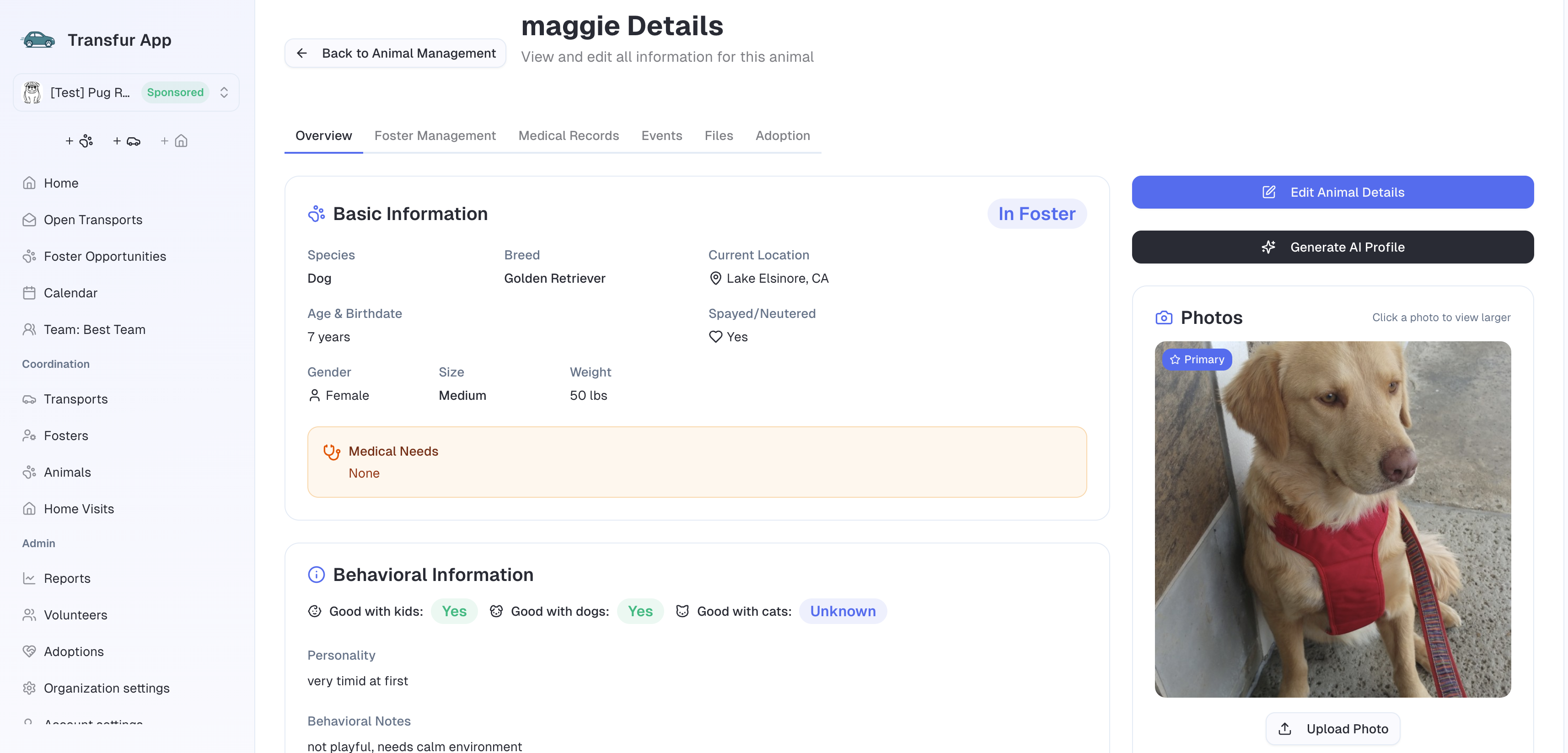The Complete Guide to Transfur Animal Detail Page - Your Central Hub for Rescue Management ...
